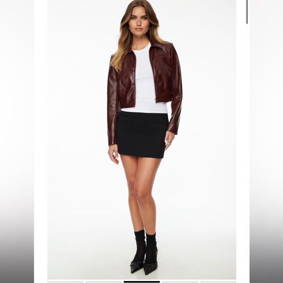 Dynamite | Jackets & Coats | Dynamite Burgundy Leather Jacket With ...